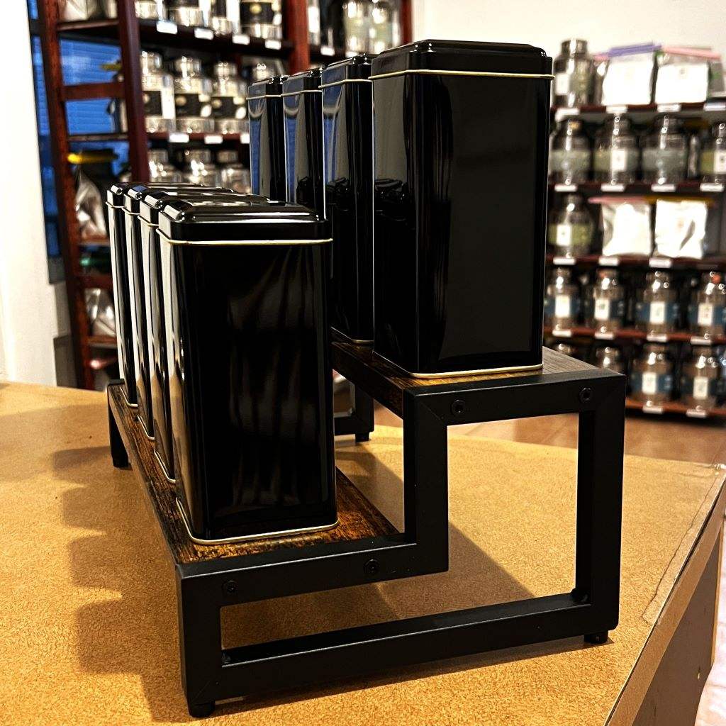 Tea Storage - Eight-Tin Tea Storage Shelf Display | Drink Great Tea